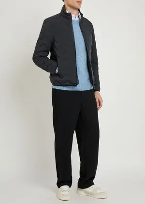 Emporio Armani Water-repellent Padded Stretch-nylon Jacket - Black