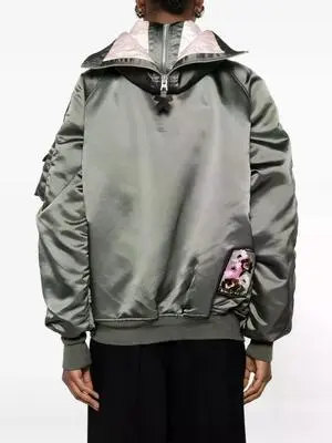 Cecilie Bahnsen Alpha Flower-patch Bomber Jacket - Green