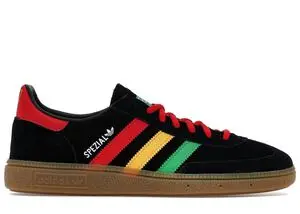 Adidas Handball Spezial Bob Marley Football Is Freedom Sneakers - Core Black/pure Ruby/bold Gold