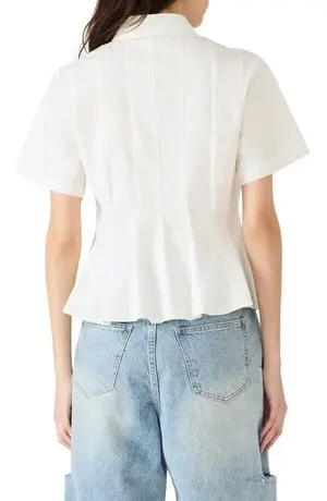 Steve Madden Porter Pleat Button-up Shirt