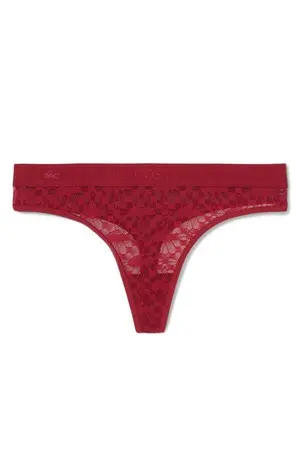 Lacoste Lace Thong - Bordeaux