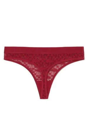 Lacoste Lace Thong - Bordeaux