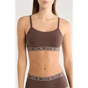 Lacoste Stretch Cotton Bralette - Grume