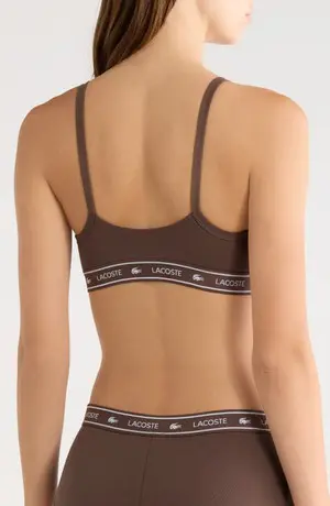 Lacoste Stretch Cotton Bralette - Grume