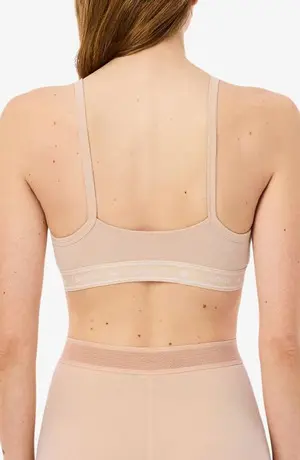 Lacoste Stretch Cotton Bralette - Biscuit