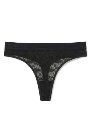 Lacoste Lace Thong - Black