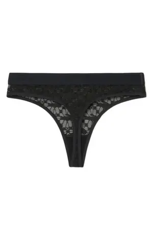 Lacoste Lace Thong - Black
