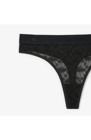 Lacoste Lace Thong - Black