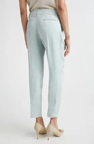 Eleventy Slim-fit Linen Trousers