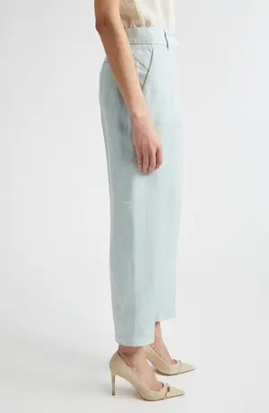 Eleventy Slim-fit Linen Trousers