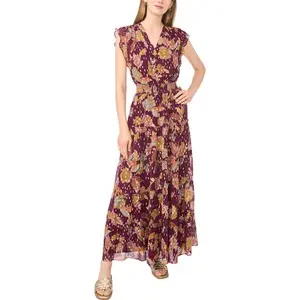 Vince Camuto Foil Tiered Maxi Dress
