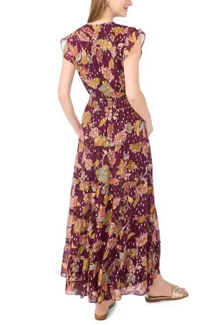 Vince Camuto Foil Tiered Maxi Dress