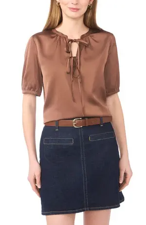 Vince Camuto Tie-front Satin Top