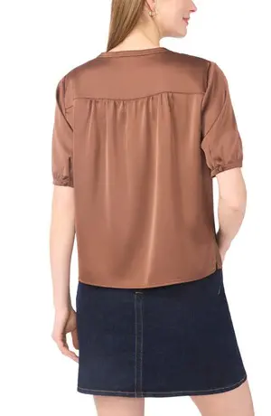 Vince Camuto Tie-front Satin Top