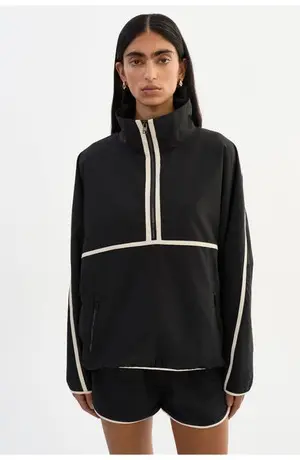 LAMARQUE Weslee Half-zip Pullover Jacket - Black