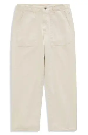 Ag High-waist Ankle Straight Leg Twill Pants - Opal Stone
