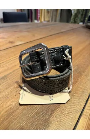 FORTELA Square Buckle Leather Belt