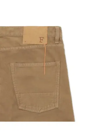 FORTELA Five-pocket Moleskin Trousers - Light Brown