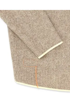 FORTELA Herringbone Wool Jacket - Beige