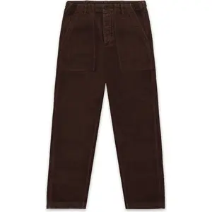 FORTELA Moleskin Fatigue Trousers - Dark Brown