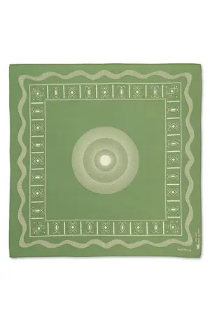 FORTELA Circle Print Cotton Bandana - Green
