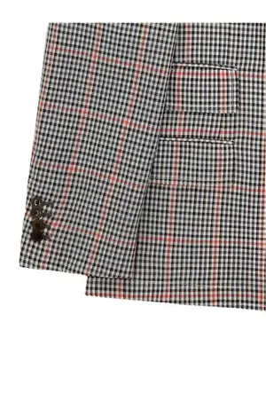 FORTELA Classic Wool Check Blazer - Blue