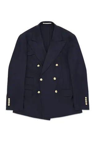 FORTELA Classic Double-breasted Merino Wool Blazer