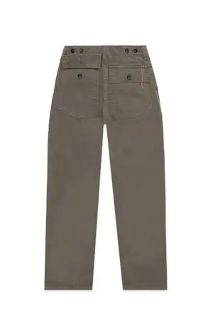 FORTELA Military Style Vintage Trousers - Leather