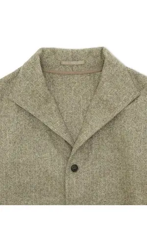 FORTELA Herringbone Wool Jacket - Green