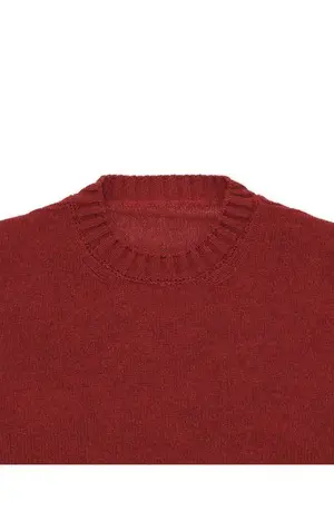 FORTELA Merino Wool Crewneck Sweater - Red