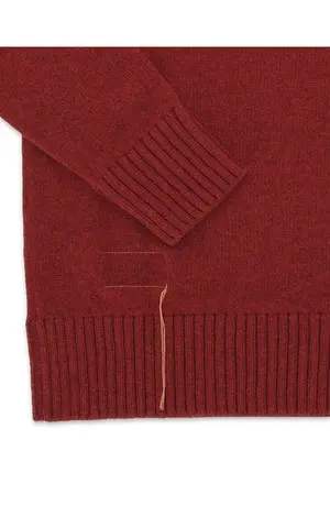 FORTELA Merino Wool Crewneck Sweater - Red
