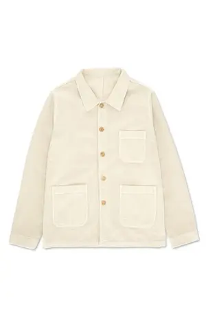 FORTELA Fergus Moleskin Chore Jacket - Cream