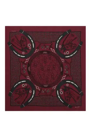 FORTELA Bordeaux Horses Bandana - Burgundy