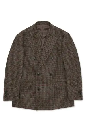 FORTELA Shetland Wool Double-breasted Jacket - Multicolor