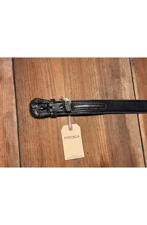 FORTELA Western Buckle Leather Belt