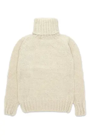 FORTELA Merino Wool Turtleneck Pullover - Ivory