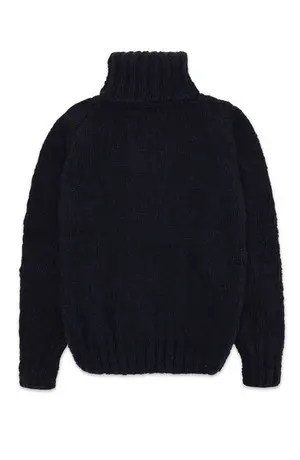 FORTELA Merino Wool Turtleneck Pullover - Navy Blue