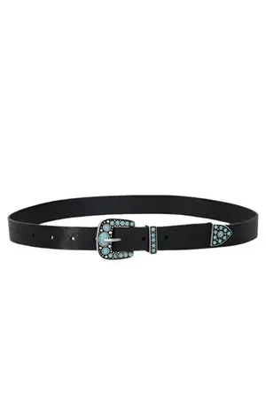 FORTELA Thelma Leather Belt - Black