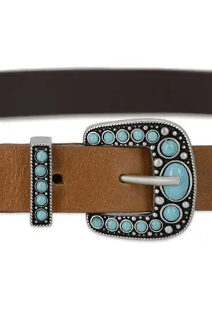 FORTELA Thelma Leather Belt - Light Brown