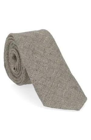 FORTELA Hemp-lyocell Blend Neck Tie - Beige