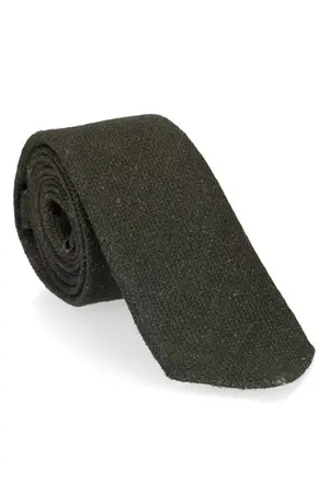FORTELA Hemp-lyocell Blend Neck Tie - Sage Green