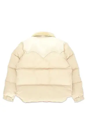 FORTELA Christy Shearling Collar Nylon Jacket - Beige