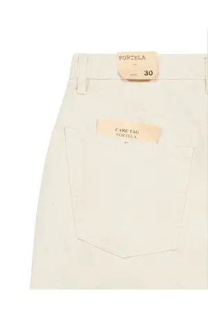 FORTELA John D Slim-fit Five-pocket Jeans - Ecru