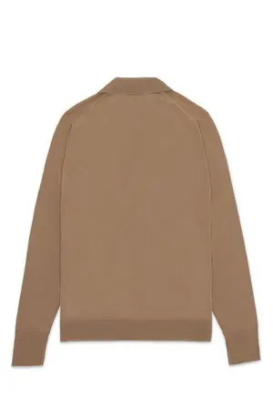 FORTELA Dorset Long Sleeve Polo Shirt - Camel