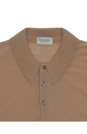 FORTELA Dorset Long Sleeve Polo Shirt - Camel