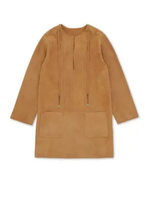 FORTELA Chamois Leather Mini Dress - Camel
