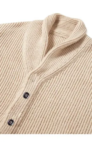 FORTELA Alpaca Blend Shawl Cardigan - Camel