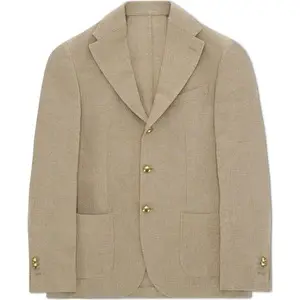 FORTELA Cotton Regular Fit Single-breasted Jacket - Ecru