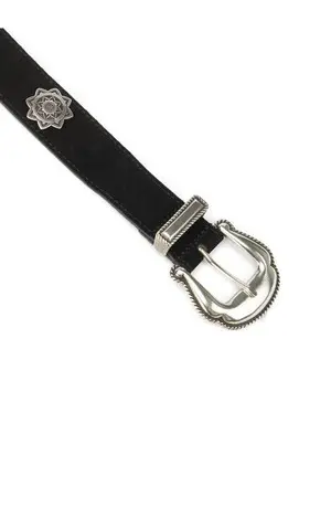 FORTELA Suede Leather Belt - Black