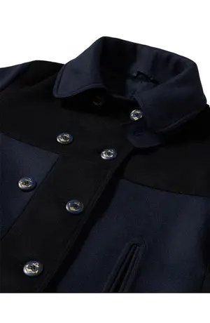 FORTELA Patchwork Wool Caban Jacket